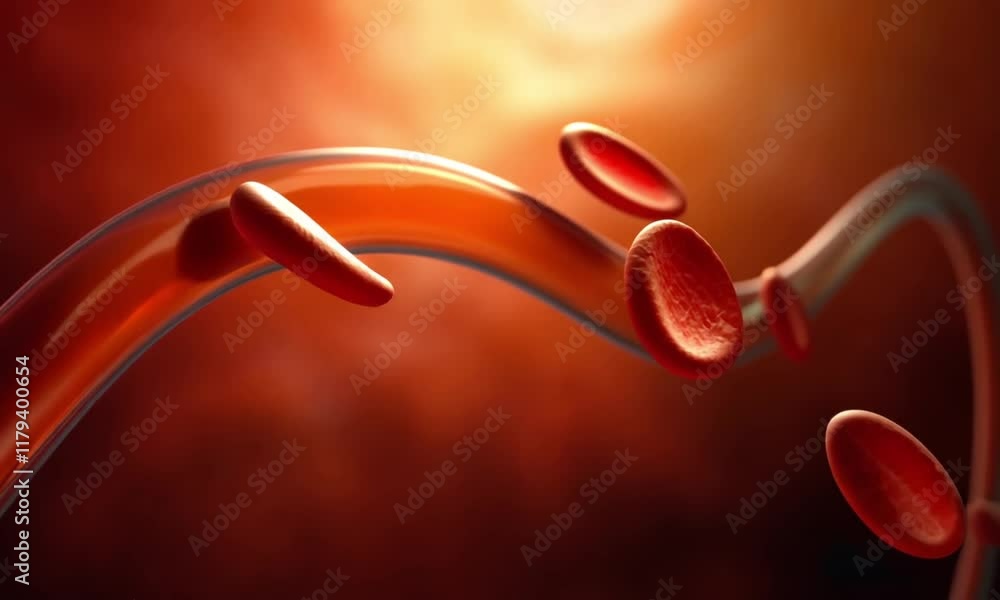 AI - Realistic Blood Particles Illustration – Red and White Blood Cells ...