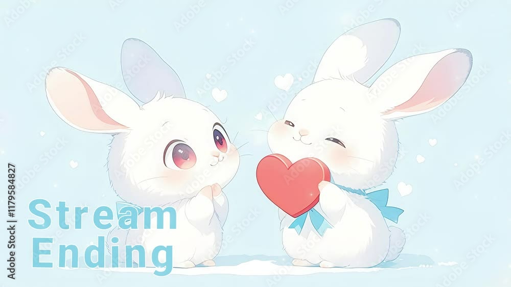 Cute bunnies express affection with heartwarming gestures. stream ...