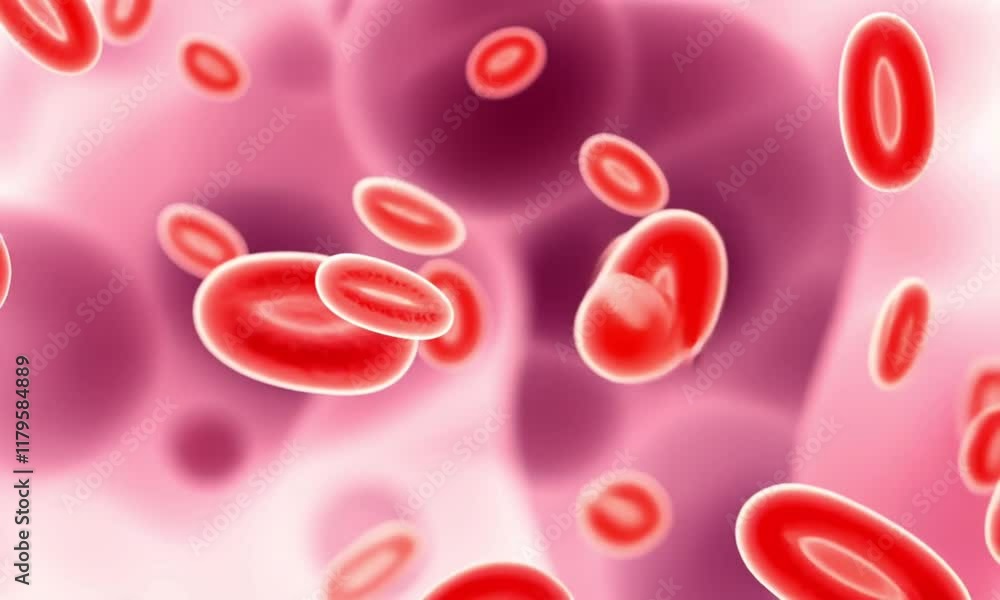 AI - Realistic Blood Particles Illustration – Red and White Blood Cells ...
