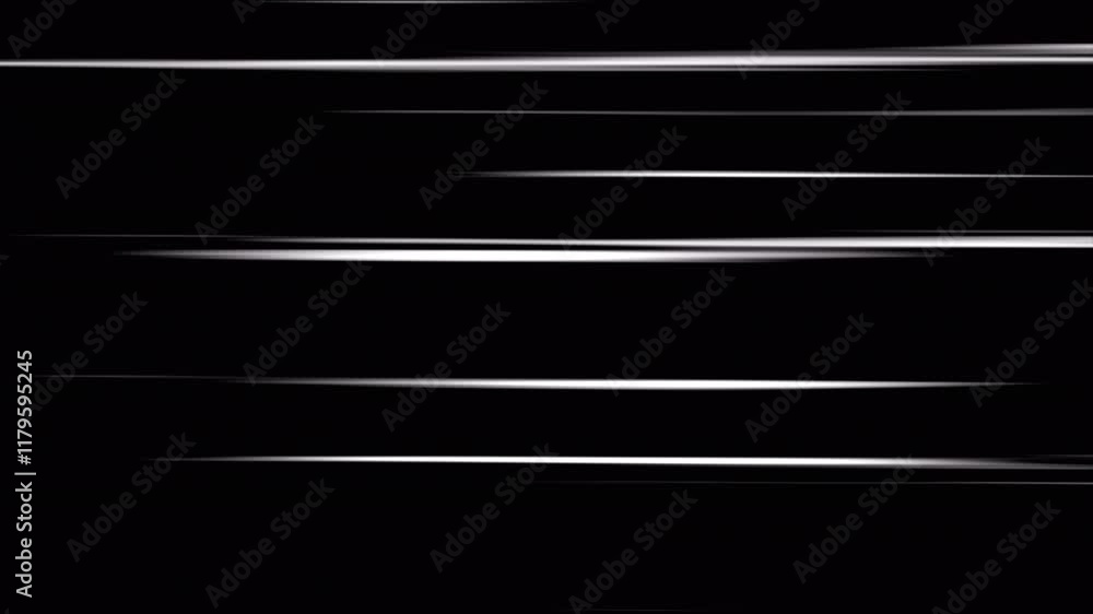 Vidéo Stock White anime speed lines comic motion on black. Abstract ...