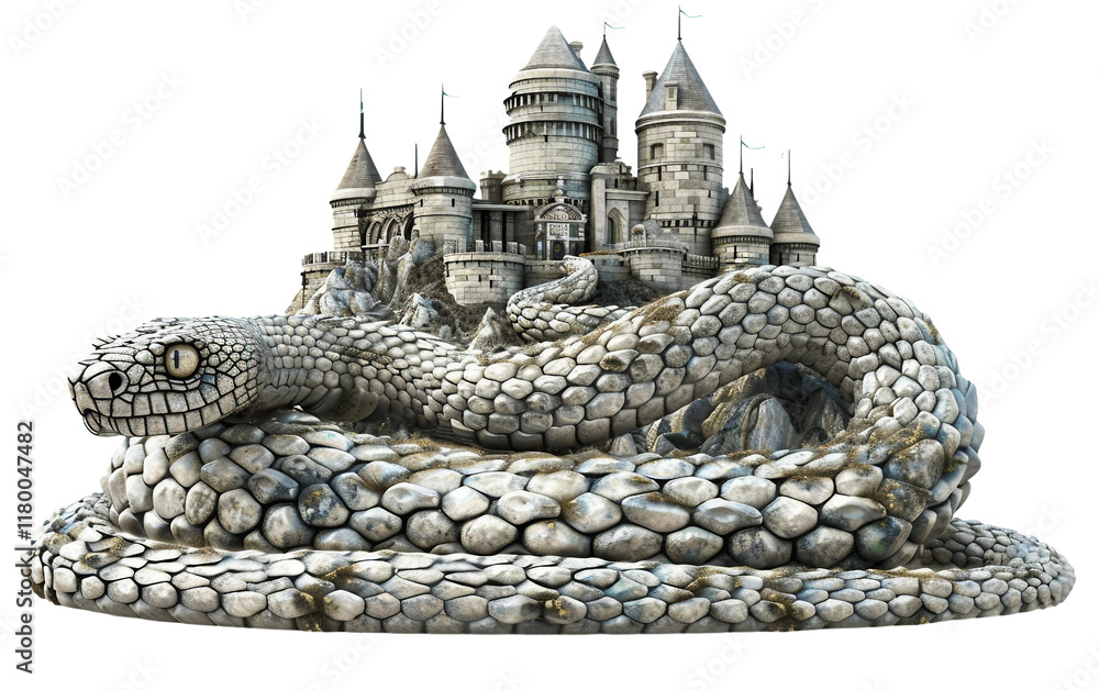 Photo & Art Print A colossal snake with scales resembling ancient ...