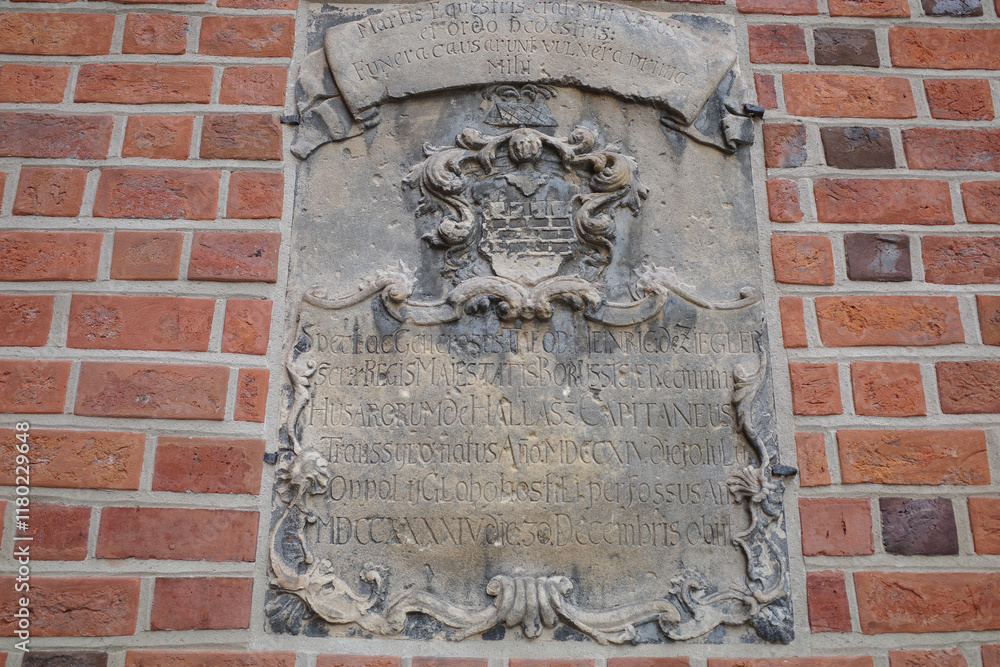 Photo & Art Print Epitaph plaque on wall of Cathedral of Exaltation of ...