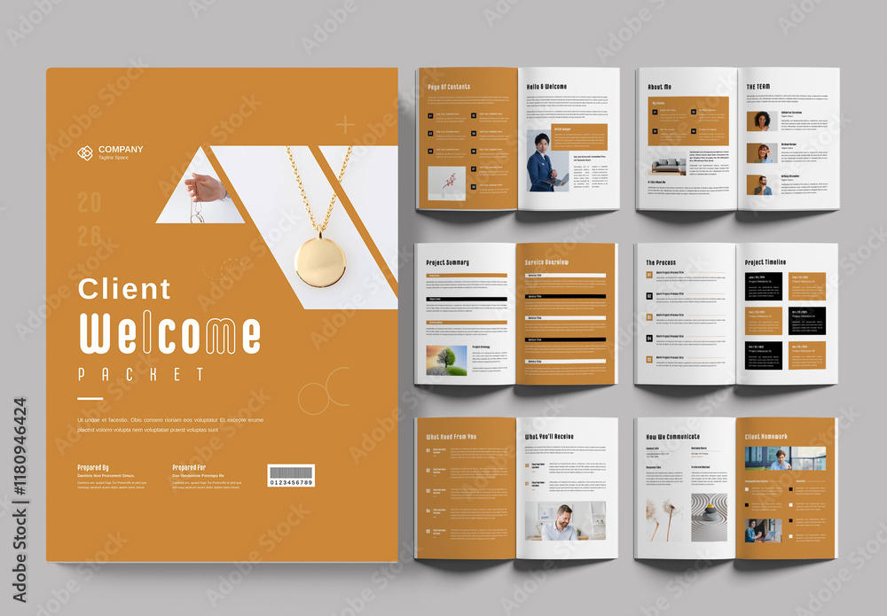 Client Welcome Packet Template Layout Stock Template | Adobe Stock