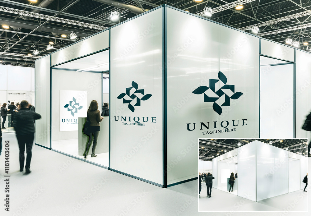 Customizable Trade Show Booth Mockup, AI-Generated Stock Template ...