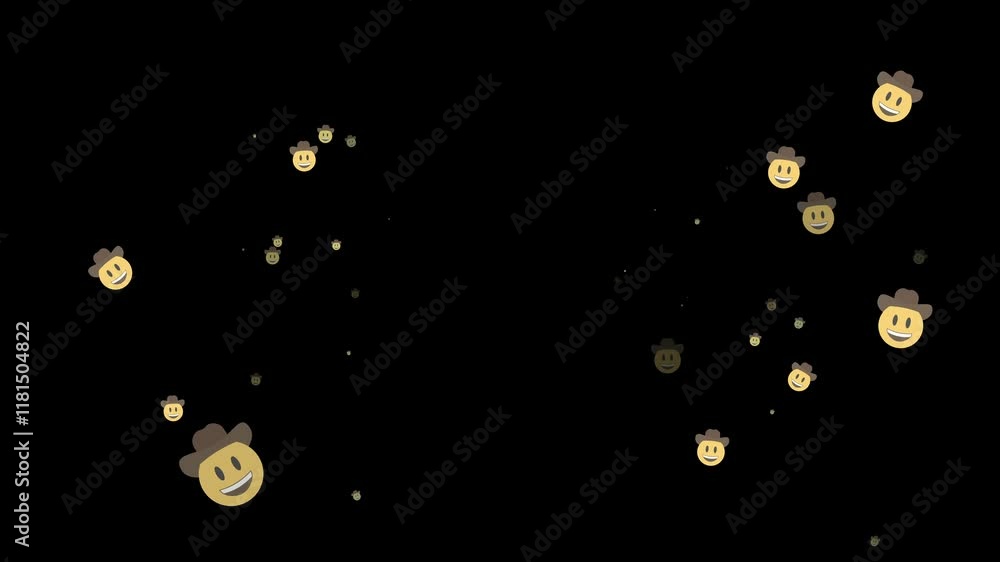 cowboy, emoji, animated, western, hat, boots, rodeo, wild west ...