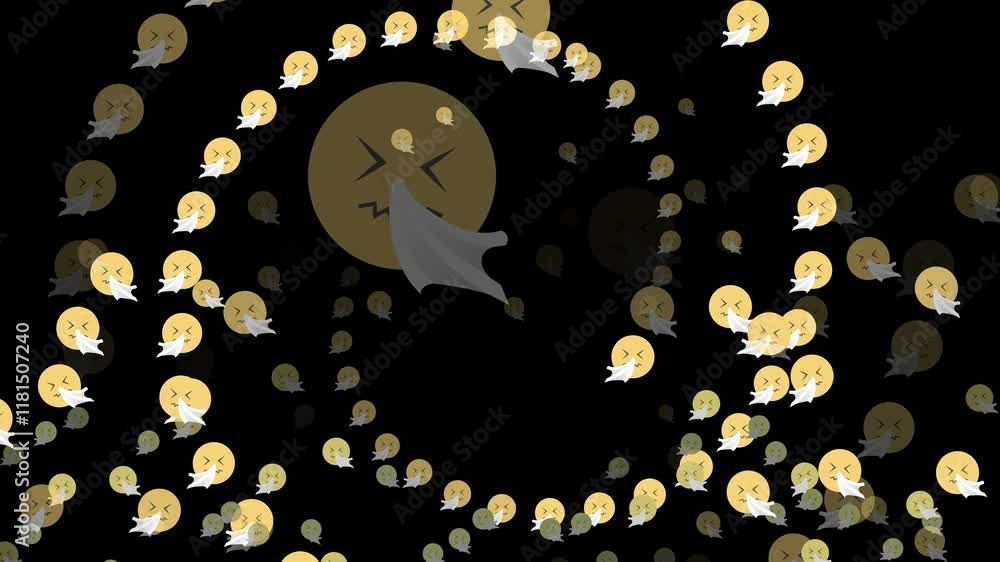 Vídeo do Stock: sick emoji, cold emoji, sneeze emoji, sneezing face ...