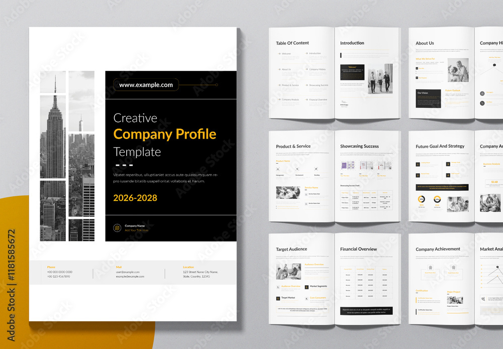 Creative Company Profile Template Layout Stock Template | Adobe Stock
