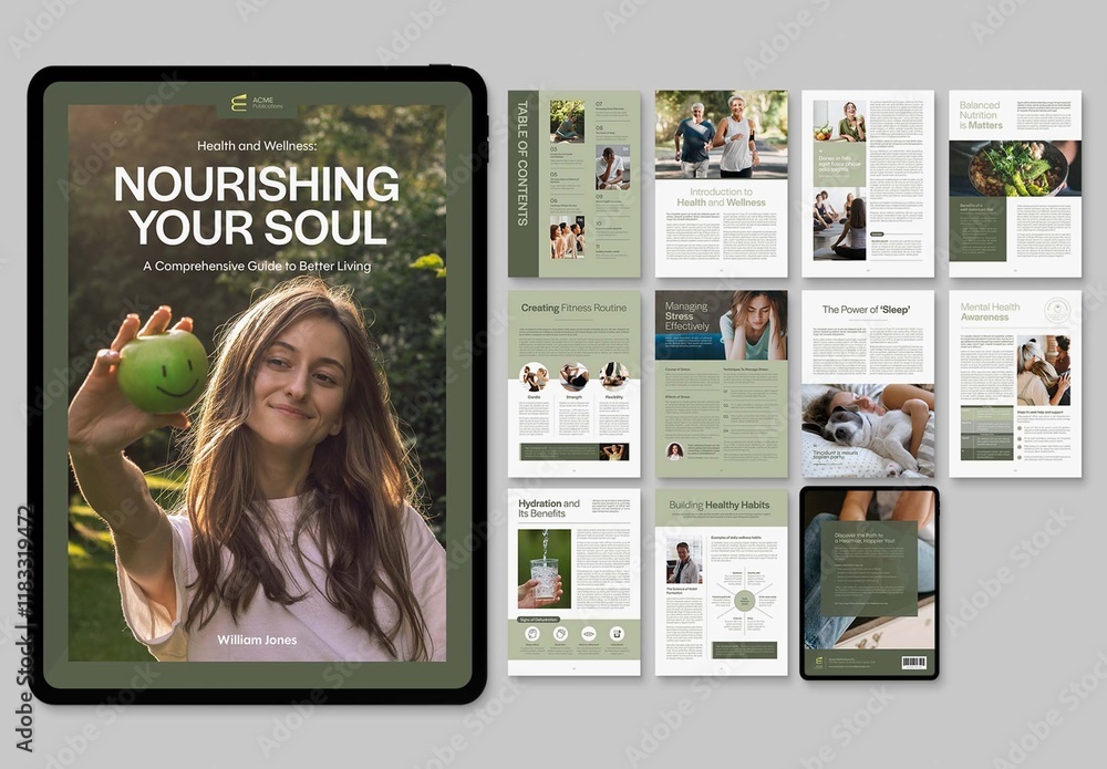 Ebook Layout For Pdf Documents Stock Template Adobe Stock