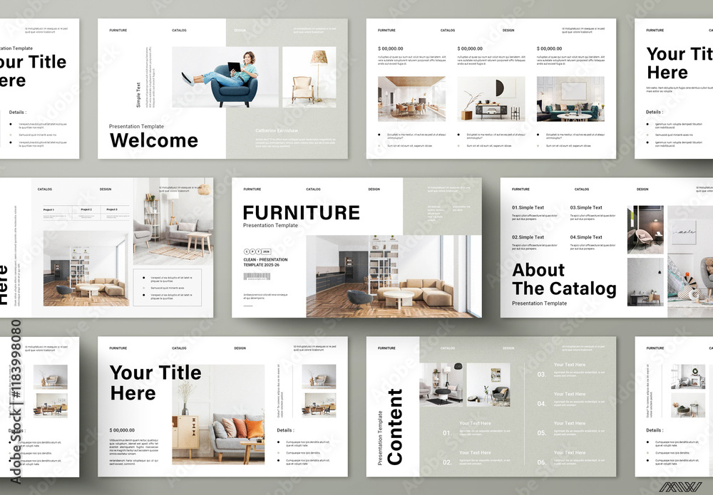 Product Catalog Presentation Template Stock Template | Adobe Stock