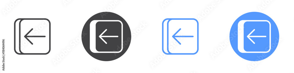 Poster Window collapse left icon vector symbol outline sign – Wall Art ...