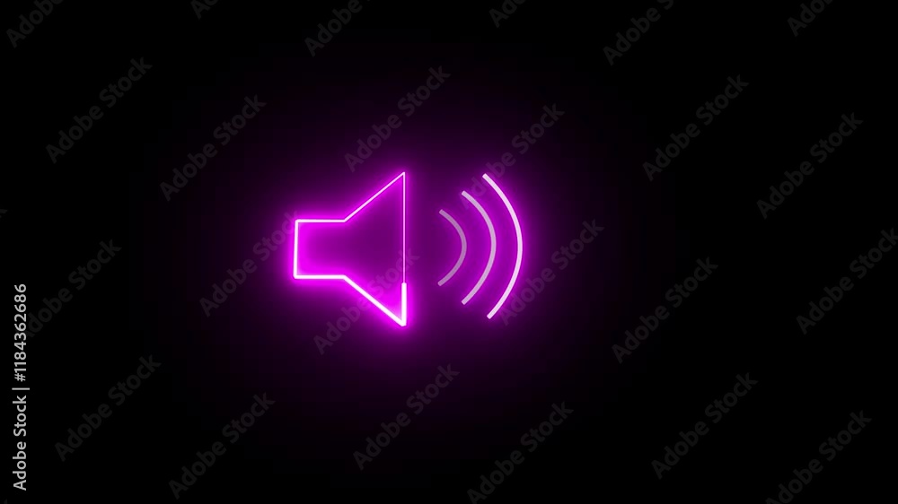 Speaker volume icon animation. Sound, speaker Audio technology, music ...