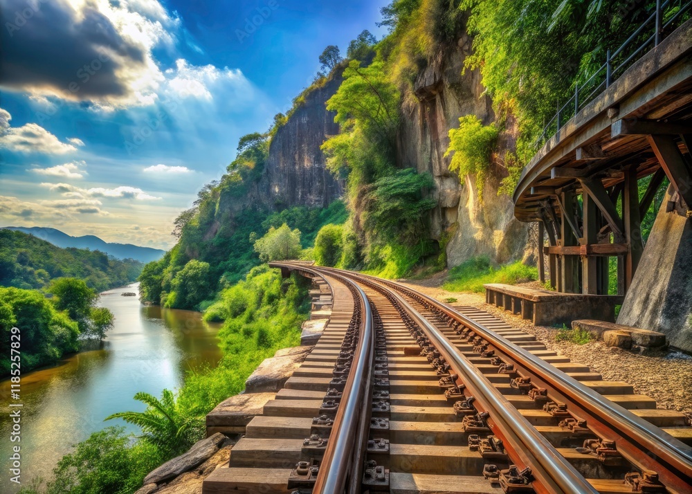 Photo & Art Print The infamous Kanchanaburi bridge, a Death Railway ...