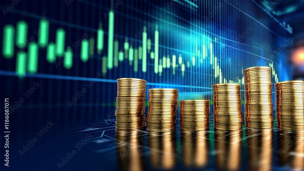Stock market graph with an arrow pointing upwards symbolizing Employee ...