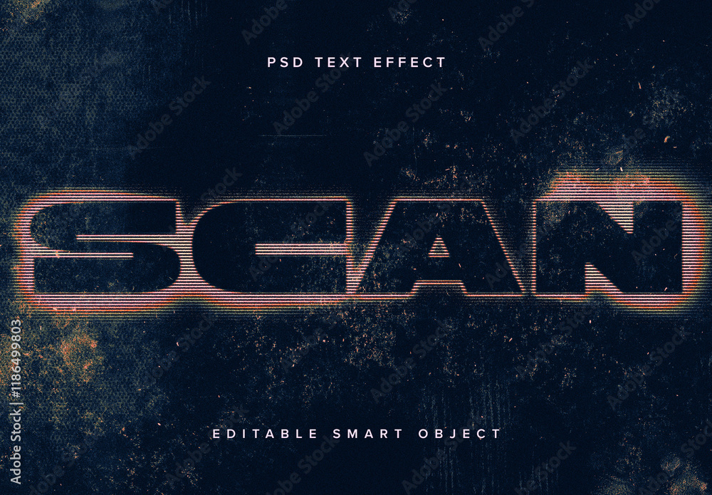 Grunge Photocopy Text Effect Mockup Stock Template | Adobe Stock