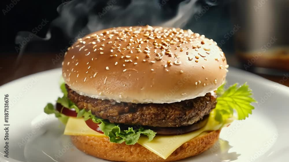 hamburger plate burger hamburger cheeseburger food fast food unhealthy ...
