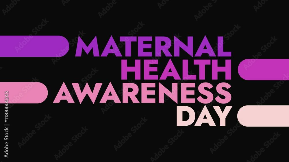 Maternal Health Awareness Day colorful motion graphics seamless ...