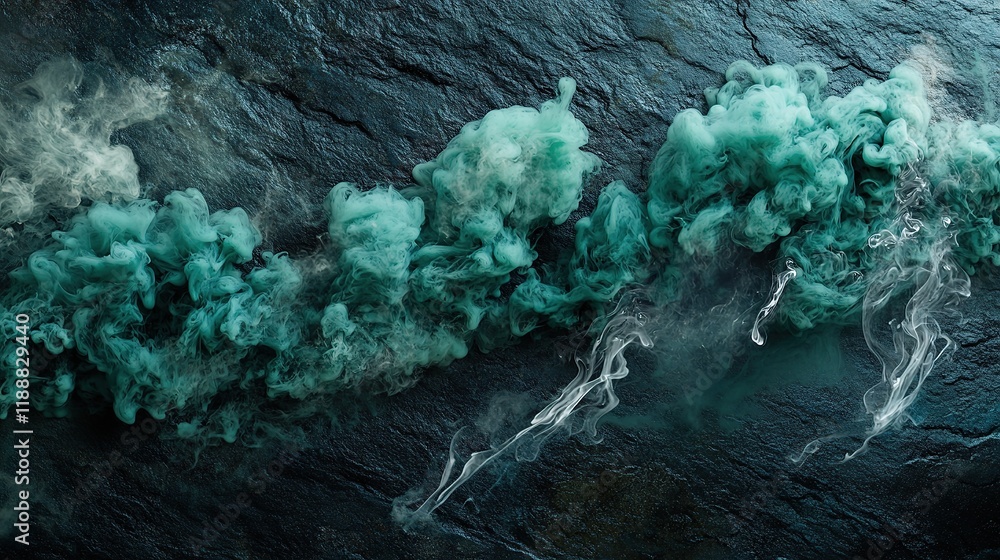 Photo & Art Print **Peacock-green clouds of smoke dissolving into thin ...