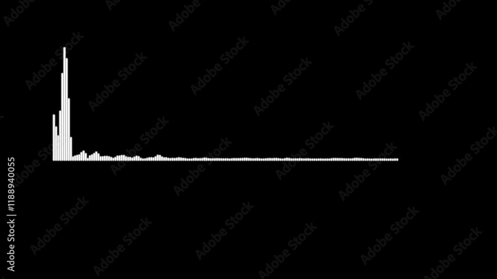 Sound wave animation, Audio Isolated on transparent background. White ...