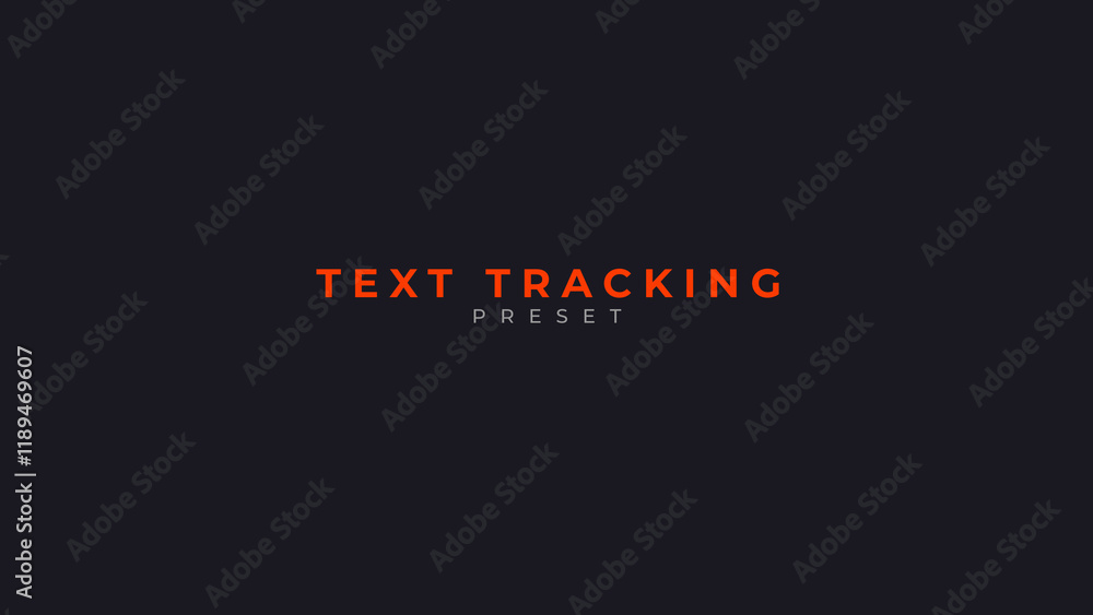 Animate Text Tracking Preset Stock Template | Adobe Stock
