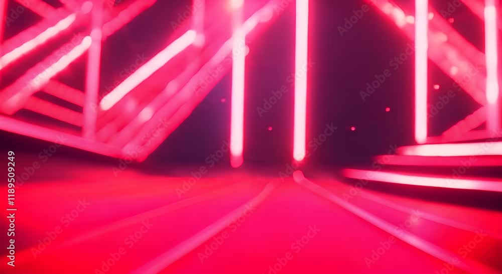 Animation of glowing lights and red carpet Grand opening ceremony ...