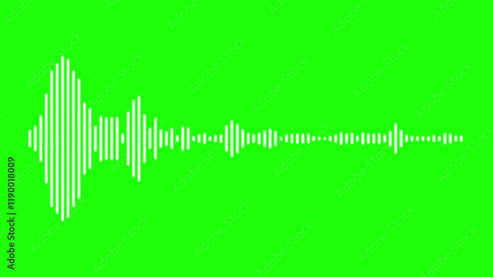 Animation video white abstract audio sound visualizer wave spectrum ...