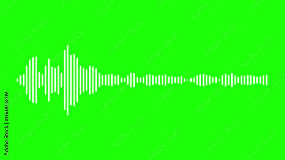 Animation video white abstract audio sound visualizer wave spectrum ...