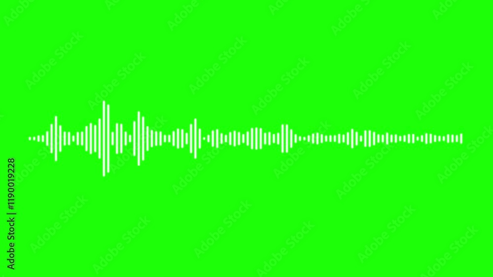 Animation video white abstract audio sound visualizer wave spectrum ...