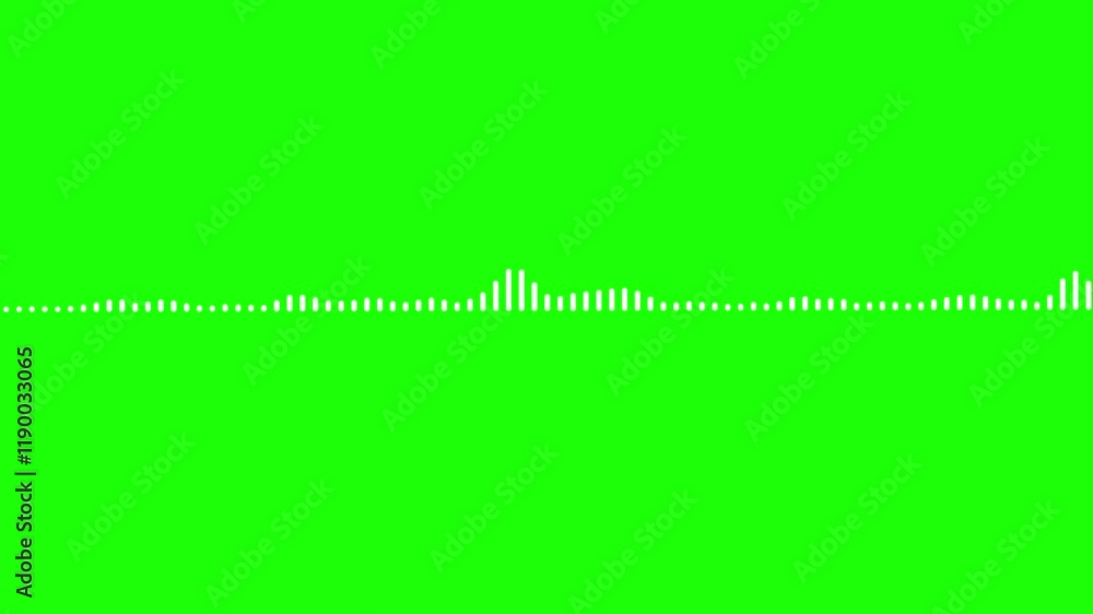 audio wave or frequency digital animation green screen background ...