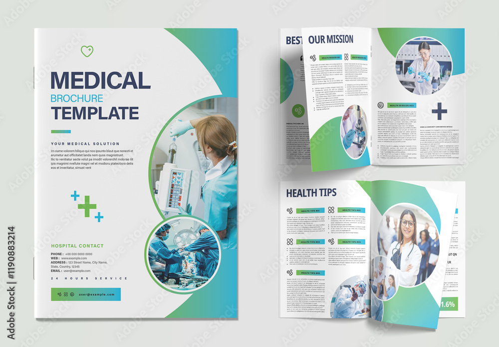 Medical Brochure Layout Stock Template | Adobe Stock