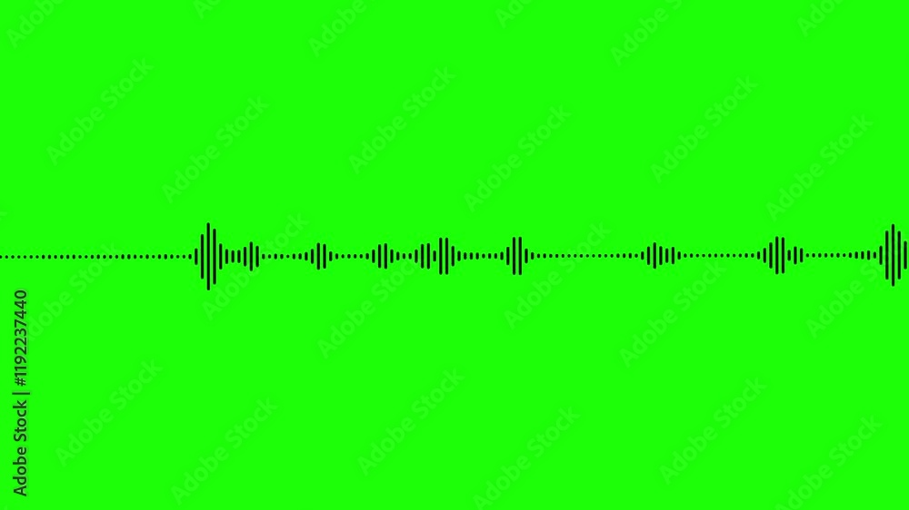 audio spectrum simulation Audio waveform equalizer on green screen ...