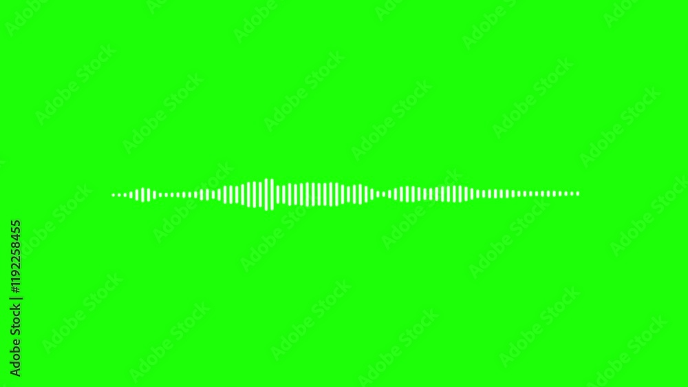 audio spectrum simulation Audio waveform equalizer on green screen ...