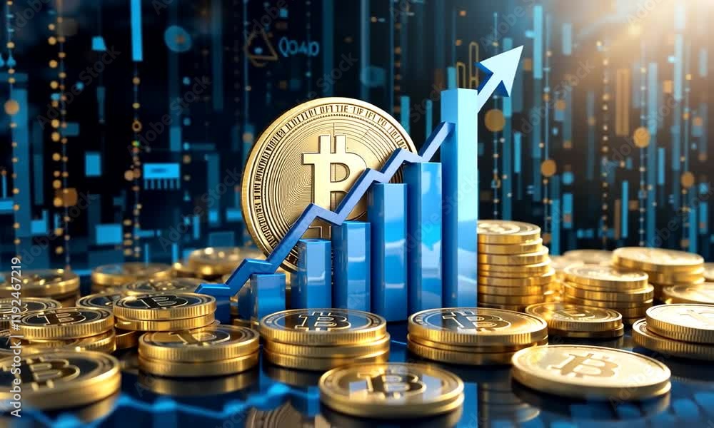 background colors matrix code business graph finance chart diagram on ...