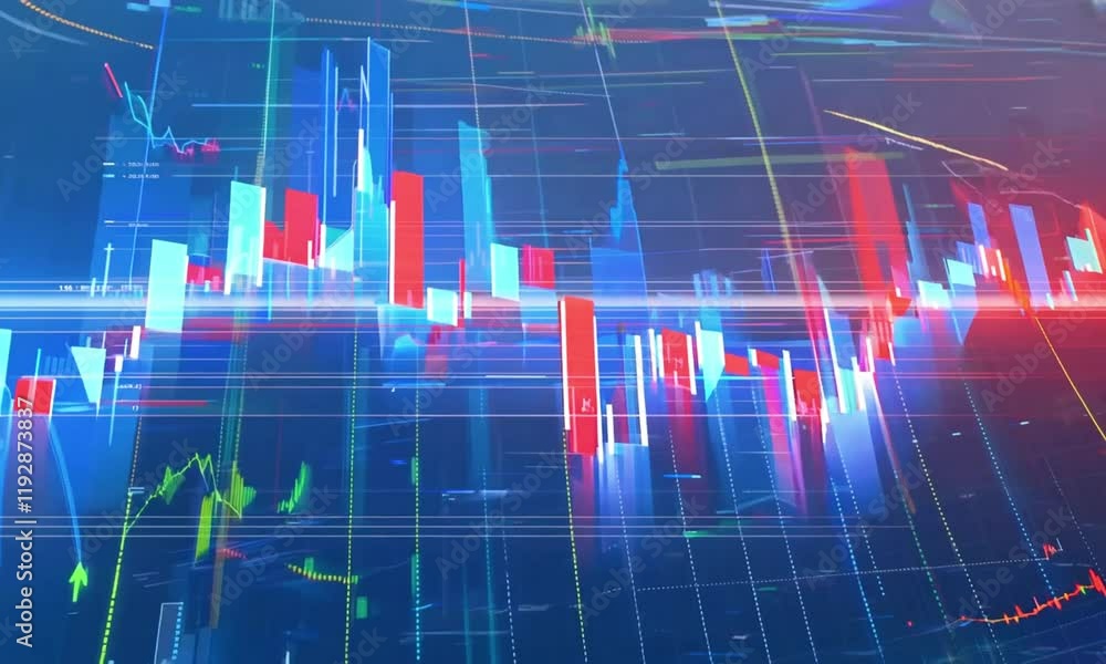 Flowing 3D line graphs that pulse and shift like soundwaves ...