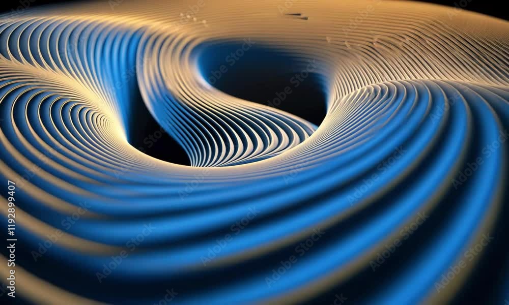 A blue gradient background with radiant, flowing waveforms symbolizing ...