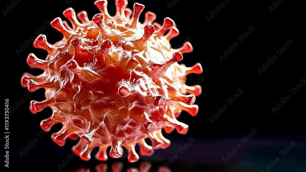 Virus magnified shows stunning detail.Microscopic pathogen ...