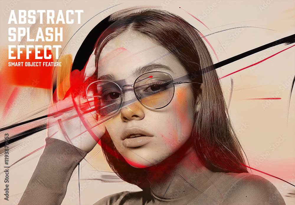 Abstract Splash Effect with Generative AI Stock Template | Adobe Stock