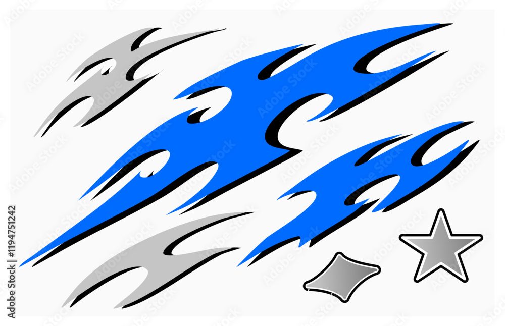 Poster Classic tribal JDM livery design for drift racing cars, classic ...