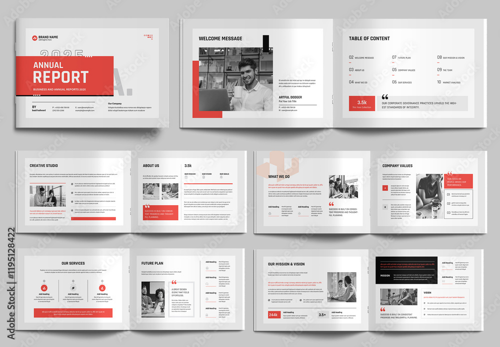 Professional Annual Report Template for Business Success Stock Template ...