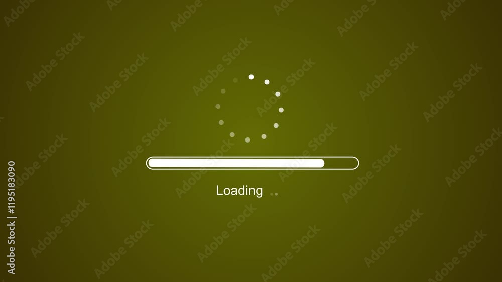 Minimalist Loading Screen with Progress Bar and Circular Animation, Modern User Interface Design ...