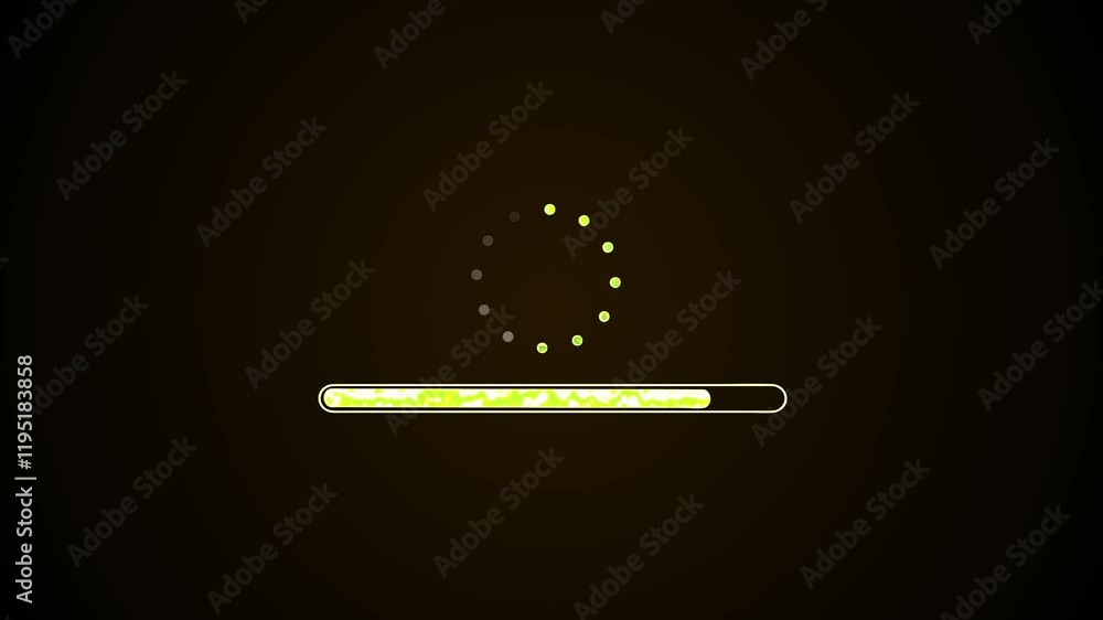 Minimalist Loading Screen with Progress Bar and Circular Animation ...