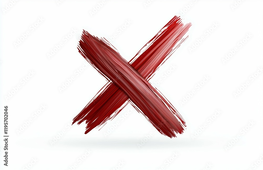 Poster The red X is a symbol of rejection or disapproval – Wall Art ...