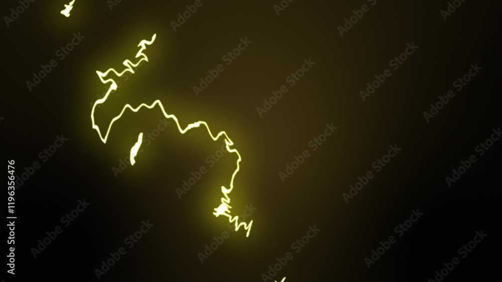 Lightning strike sparks lines animation on gradient background 3D ...