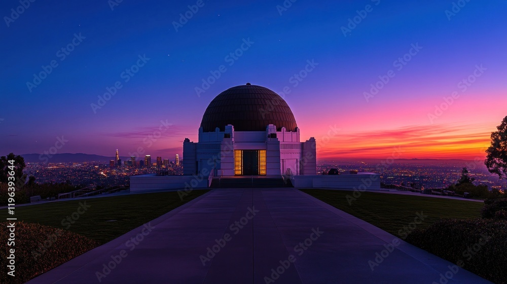Photo & Art Print Griffith Observatory Sunset Panorama: Los Angeles ...