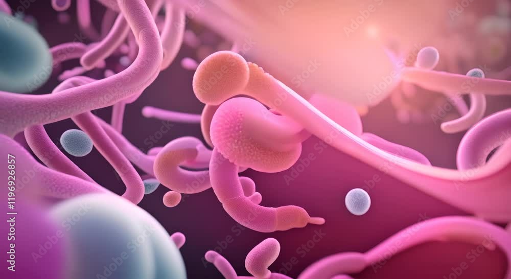 Micro bacterial Bacteria Colony Microbiome and Bacteria inside ...