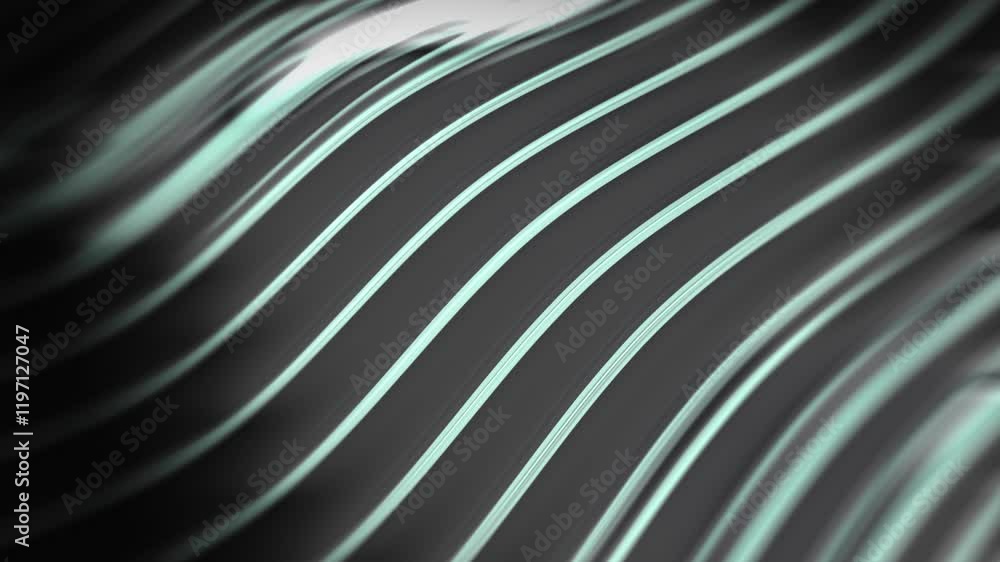 Abstract Mint Green and Black Line Flow Animation: Trending 2025 Color ...