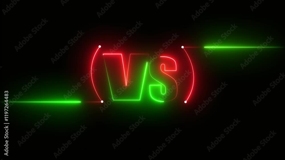 template competition challenge NEON concept versus vs bars element ...