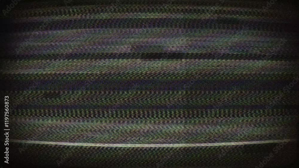 Vidéo Stock Analog Static Noise texture overlay. Horizontal stripes offset . No signal white ...
