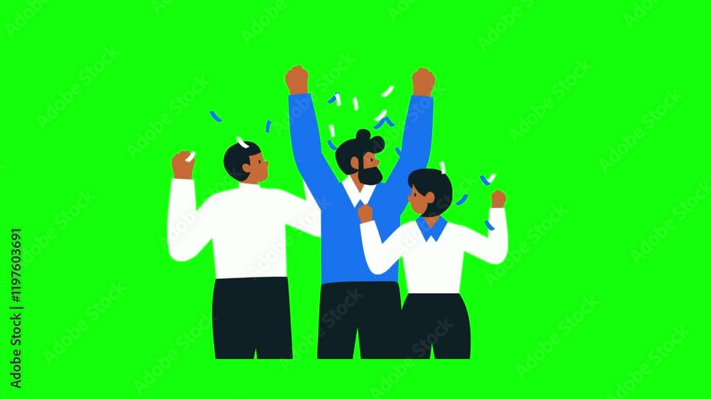 Party popper animation, celebration, claps and confetti, Animated ...