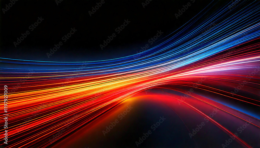 Car motion trails. Speed light streaks background with blurred fast ...