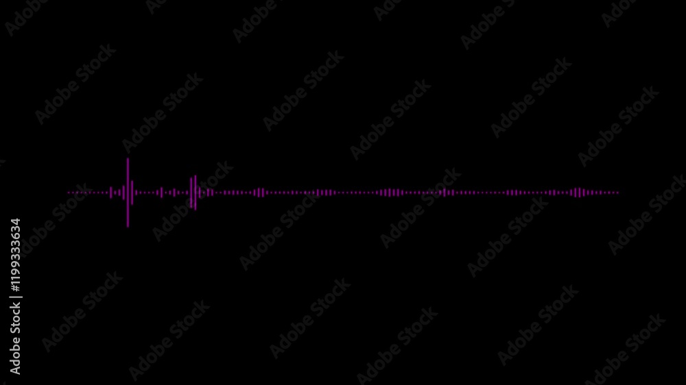 Audio visualizer Animation, music equalizer on black background ...